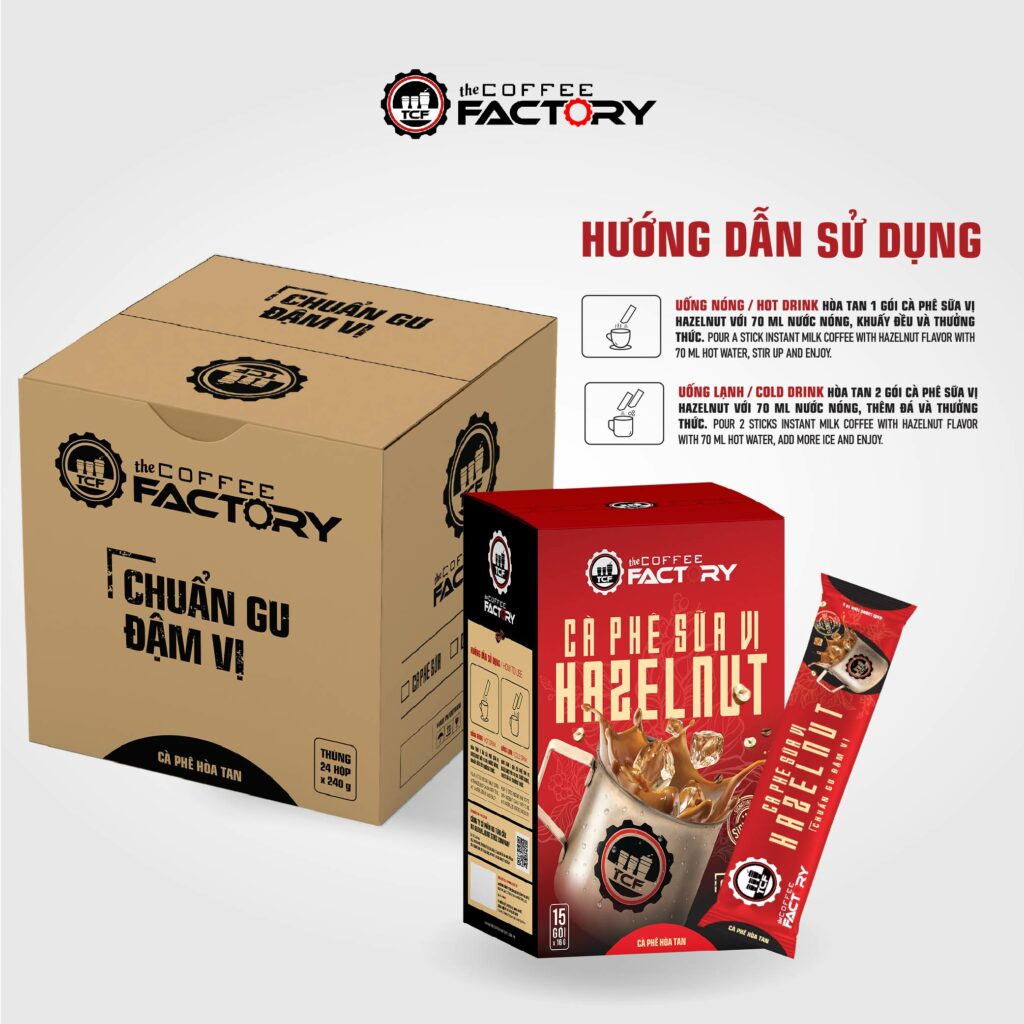 Cà Phê Sữa vị Hazelnut - THE COFFEE FACTORY